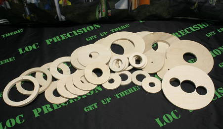 LOC Precision - Wood Centering Rings for Rockets